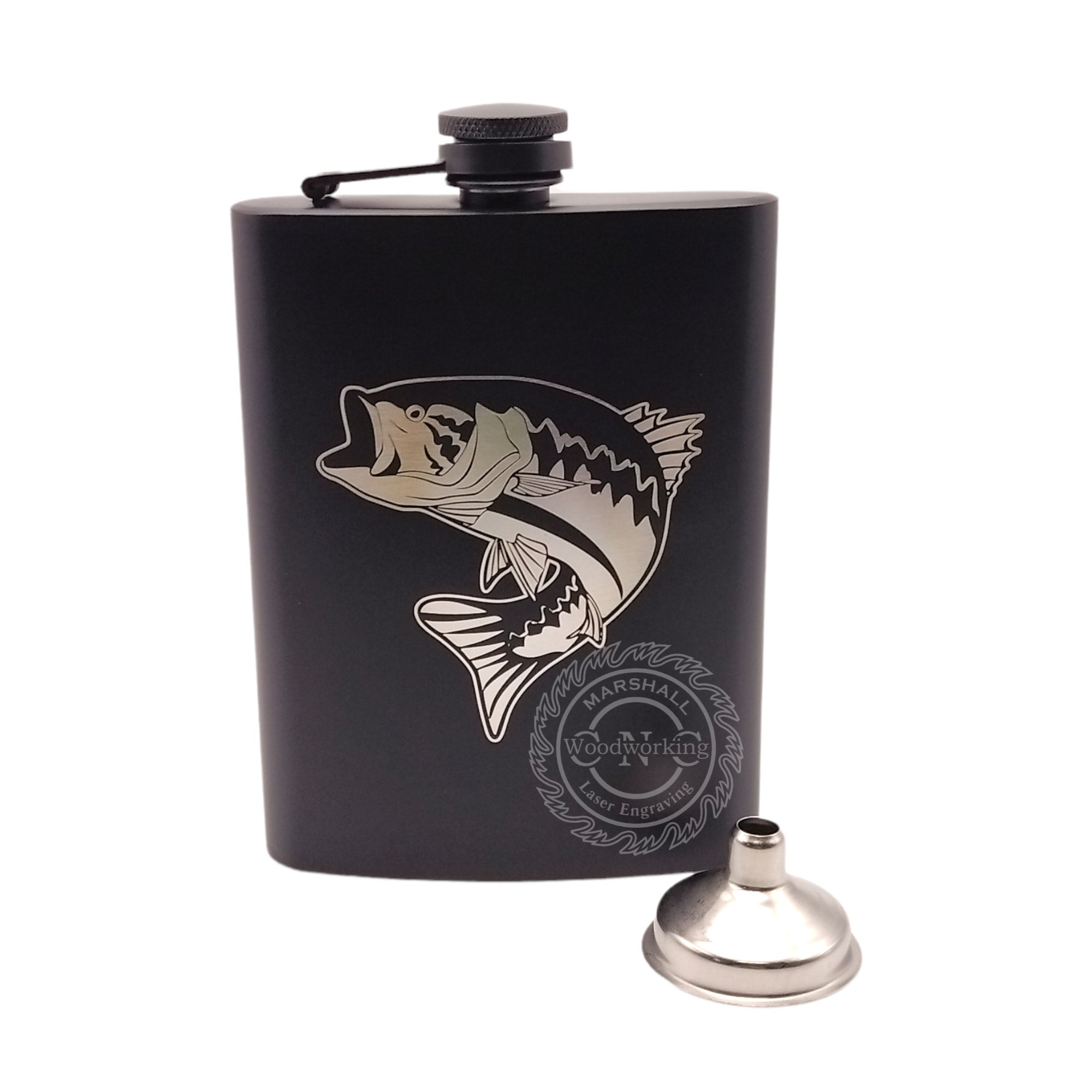 Bass Flask | Marshall CNC, Woodworking & Laser Engraving