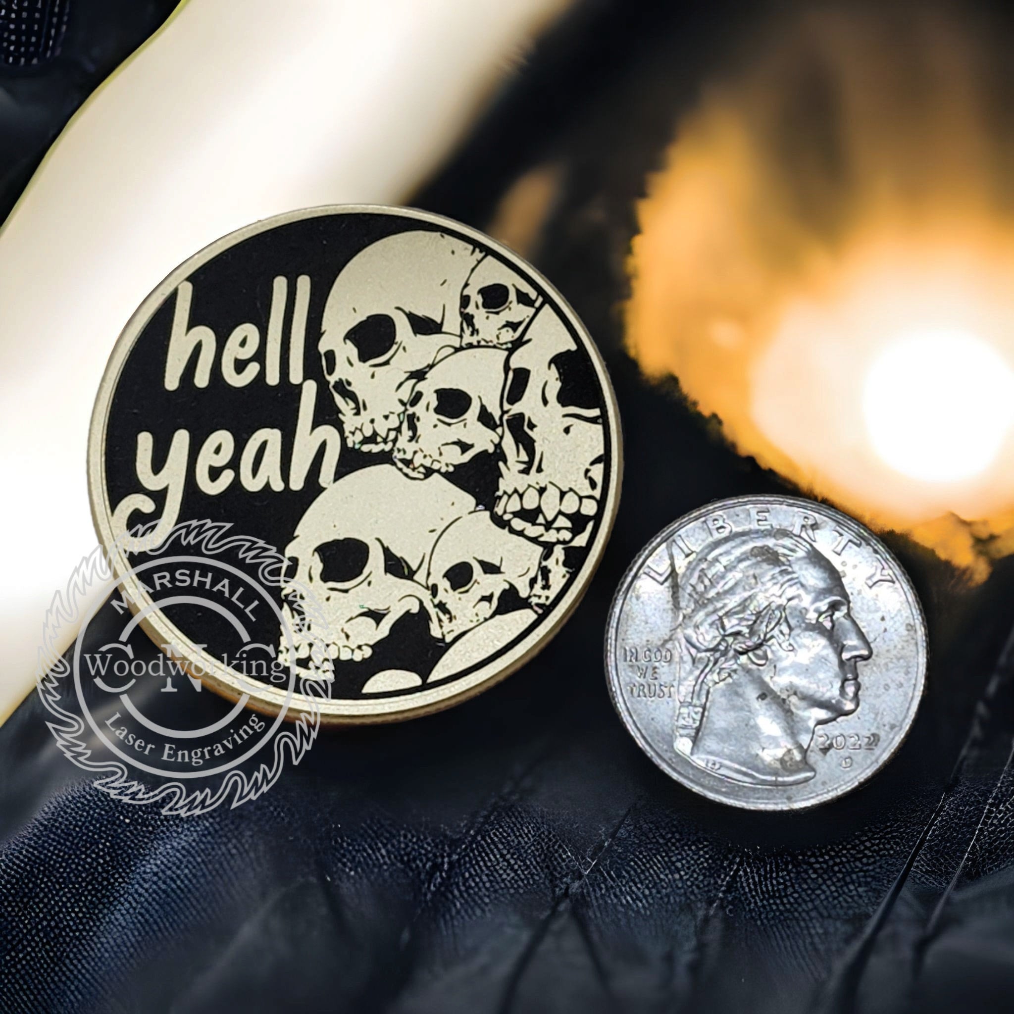 Skulls Decision Coin | Marshall CNC, Woodworking & Laser Engraving