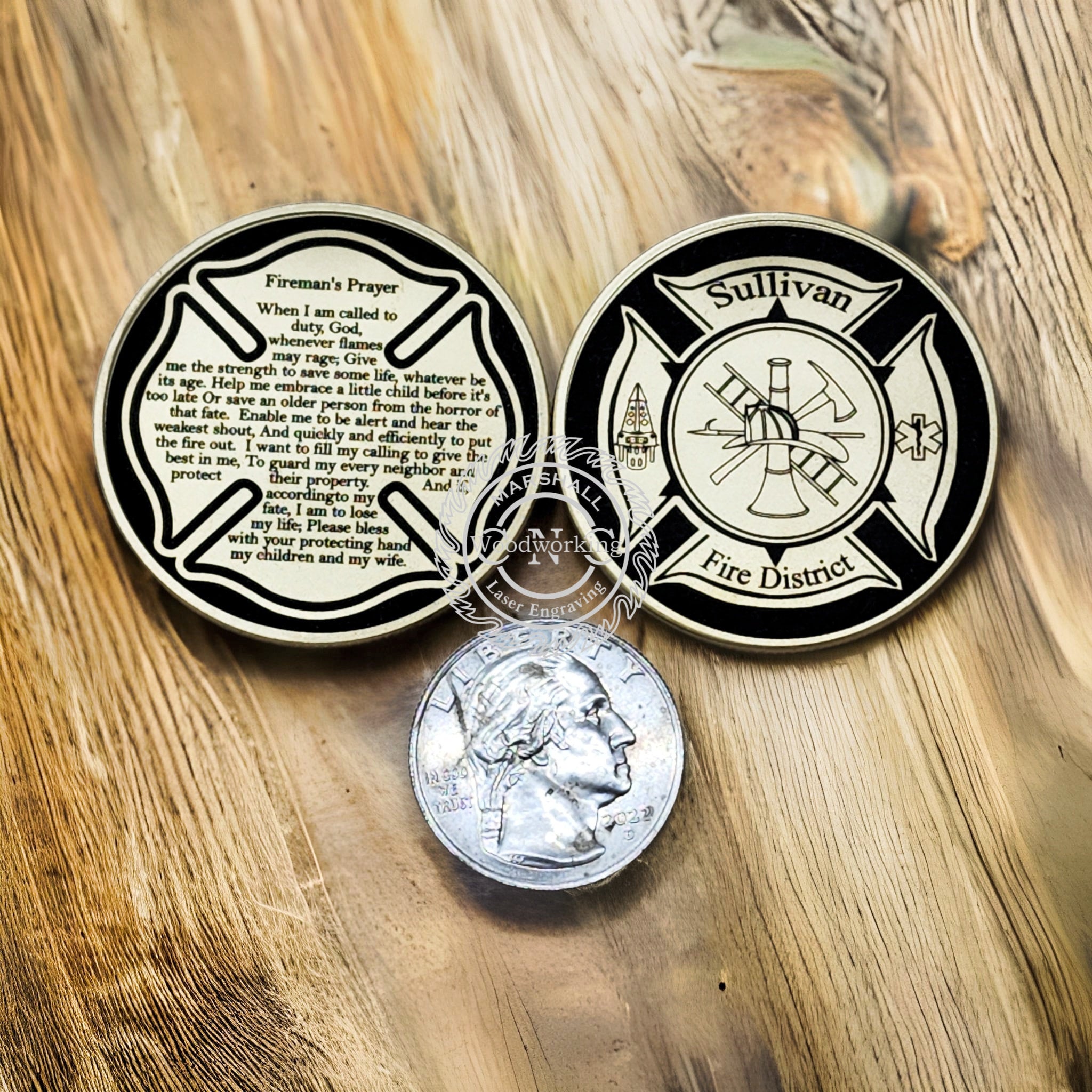 Fireman's Prayer Coin - Sullivan | Marshall CNC, Woodworking & Laser ...