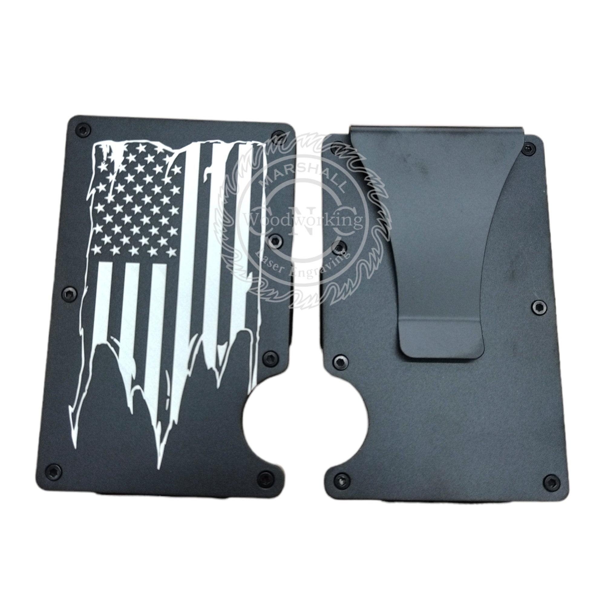 Battle Worn Flag Minimalist Wallet | Marshall CNC, Woodworking & Laser ...